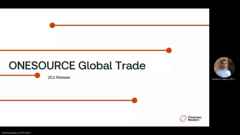 ONESOURCE Global Trade Product Releases | Thomson Reuters