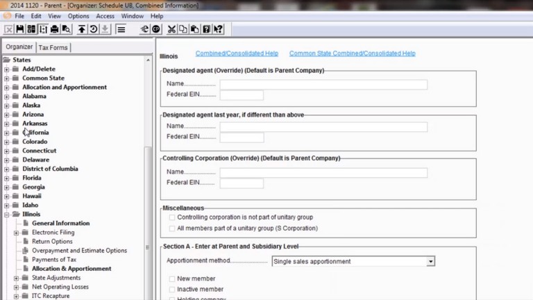 How to Enter A&A Elimination Entries for Combined State Returns ...